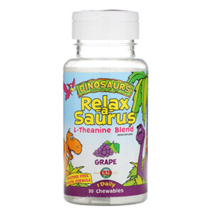 1Source | KAL Dinosaurs Relax-A-Saurus L-Theanine Blend Grape