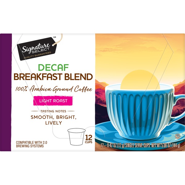 1Source | Signature Select DECAF BREAKFAST BLEND LIGHT ROAST 100% ...