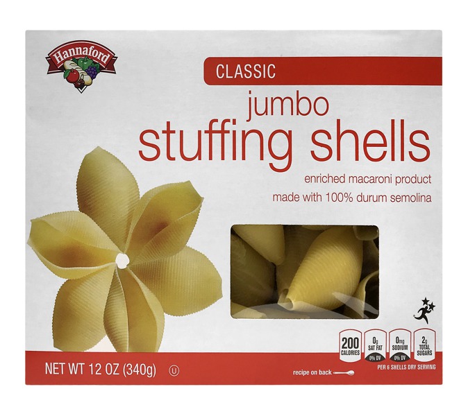 1Source | Hannaford Jumbo Stuffing Shells Classic