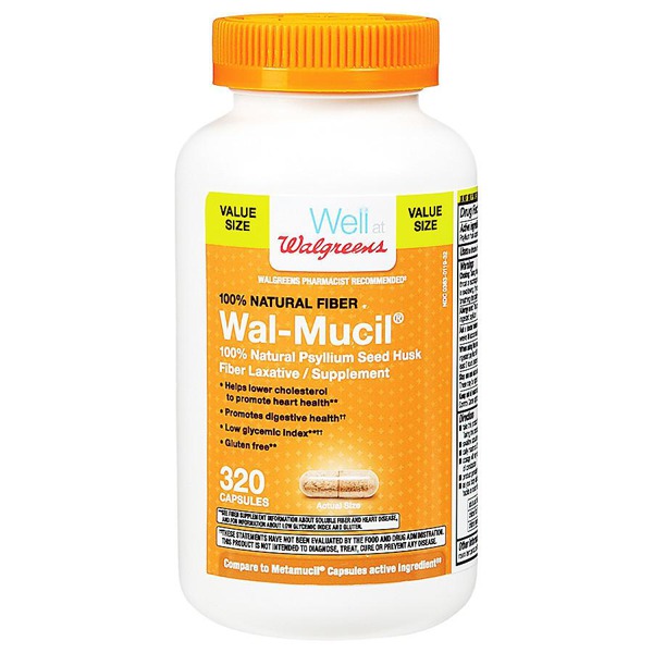 1Source | Walgreens Wal-Mucil Fiber Laxative/ Supplement Capsules