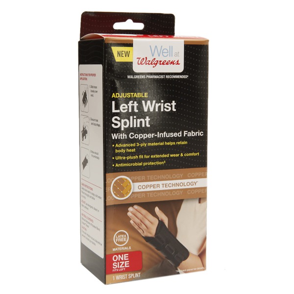1Source | Walgreens Copper Wrist Splint Left
